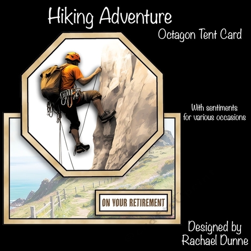 Climbing Adventure Octagon Tent Card - CUP1278476_75068 | Craftsuprint