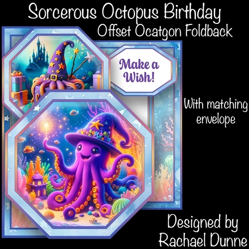 Sorcerous Octopus Birthday Offset Octagon Card - CUP1288075_75068 ...