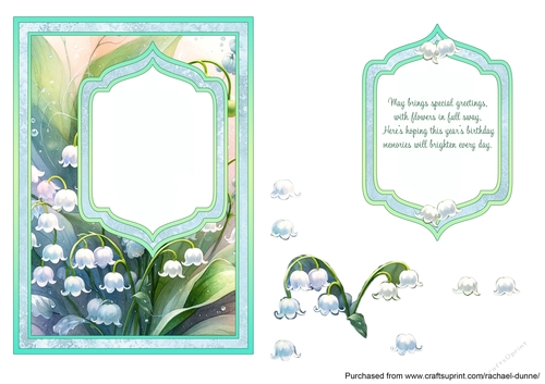 May Birth Flower Fancy Frame - CUP1288328_75068 | Craftsuprint