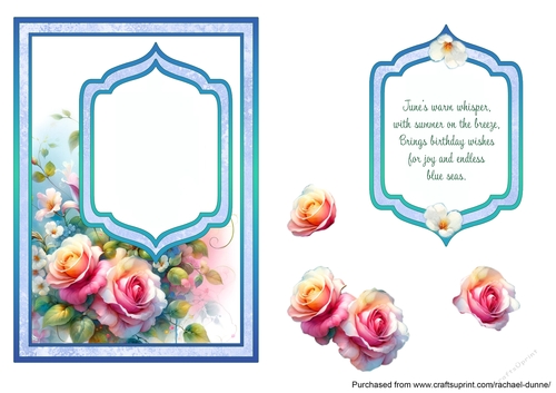 June Birth Flower Fancy Frame - CUP1288329_75068 | Craftsuprint