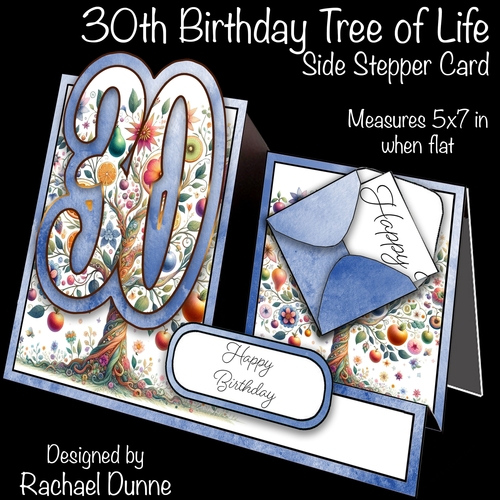 30th Birthday Tree of Life Side Stepper Card - CUP1294364_75068 ...