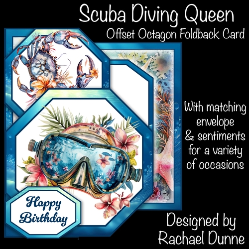 Scuba Diving Queen Offset Octagon Foldback Card - CUP1317440_75068 ...