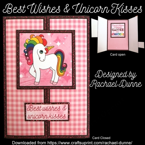 Birthday Wishes & Unicorn Kisses - CUP862945_75068 | Craftsuprint