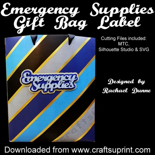 Emergency Supplies Gift Bag Label - CUP875572_75068 | Craftsuprint
