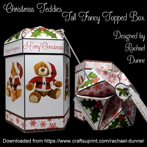 Christmas Teddy Bears Tall Fancy Topped Box - CUP937904_75068 ...