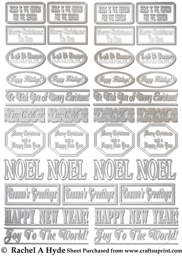 Christmas Labels - Silver Days - CUP1178967_155 | Craftsuprint