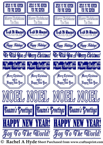 Christmas Labels - Royal Blue - CUP1181958_155 | Craftsuprint