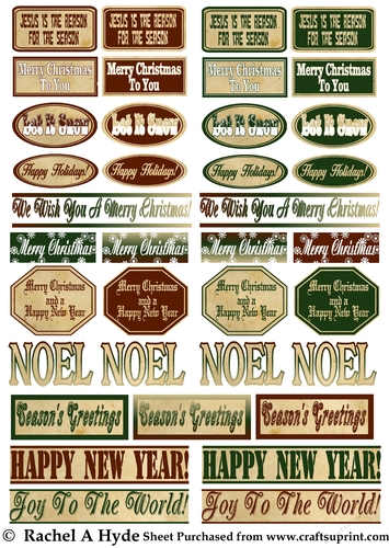 Christmas Labels - Victorian - CUP1181959_155 | Craftsuprint