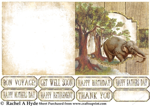 African Wildlife Elephant Card Sheet - CUP1213655_155 | Craftsuprint