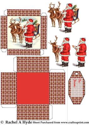 Santa with Reindeer Box - CUP154769_155 | Craftsuprint