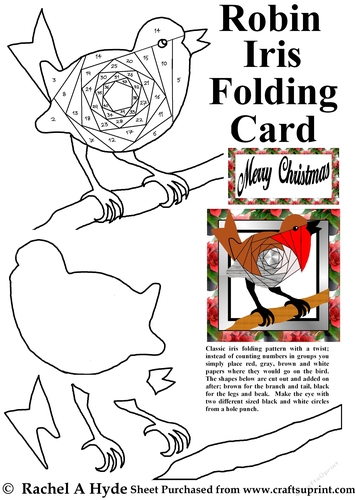 Robin Iris Folding Pattern - CUP744745_155 | Craftsuprint