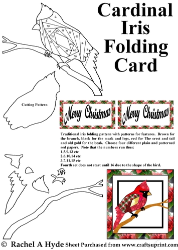 Iris Folding Cardinal Robins Appear When Loved Ones Are Near