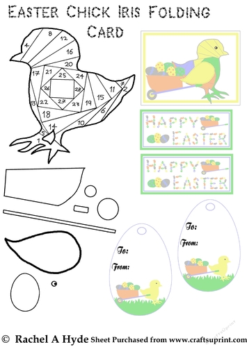 Easter Chick Iris Folding Card - CUP772645_155 | Craftsuprint