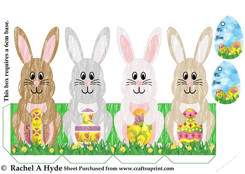 Easter Bunnies Box - CUP868359_155 | Craftsuprint