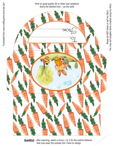 1016 Easter Bunny Money Wallet Envelope - CUP1101562_1415 | Craftsuprint