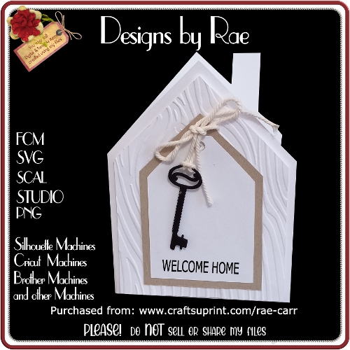 2538 House Shaped Card | Multiple MACHINE formats | PNG Files ...