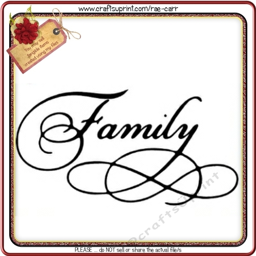 Vinyl Words Family - CUP258925_1415 | Craftsuprint