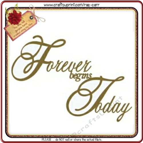Vinyl Words Forever Begins Today - CUP258930_1415 | Craftsuprint