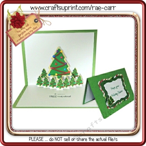 172 Christmas Tree Pop-up & Topper - CUP275227_1415 | Craftsuprint