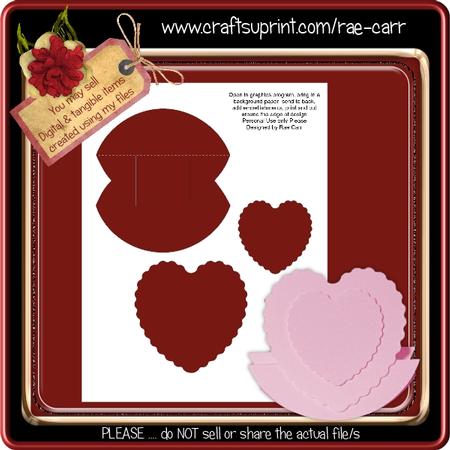 T002 Scalloped Heart Rocker Card *PNG* - CUP452021_1415 | Craftsuprint