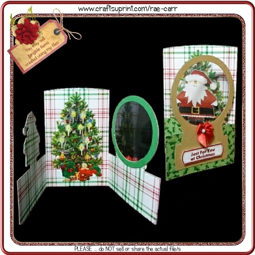 704 Santa Snow Globe Card Kit - CUP575191_1415 | Craftsuprint