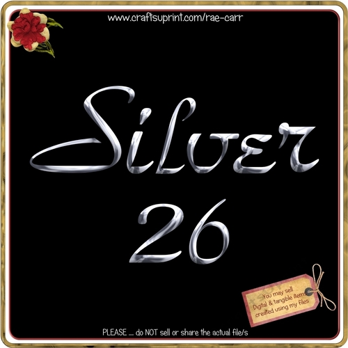 Alphabet Silver Letters & Numbers - CUP647476_1415 | Craftsuprint