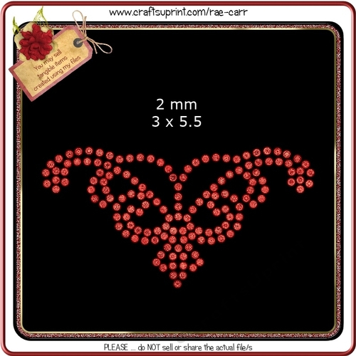 RS814 Pretty Fancy Rhinestone Template - CUP691529_1415 | Craftsuprint