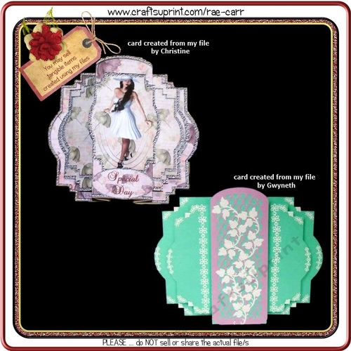 450 Fancy Side Wing Pop-out Card - CUP692533_1415 | Craftsuprint