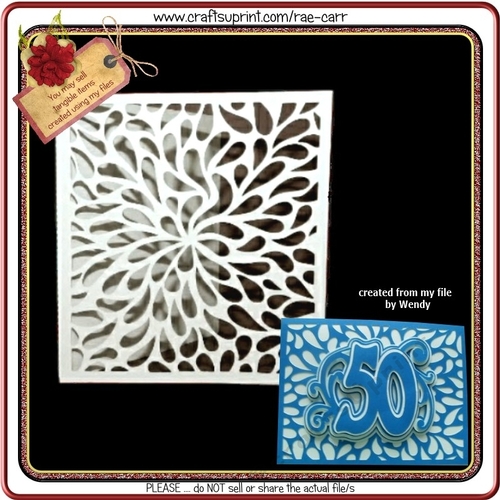509 Fancy Raindrops Card - CUP692709_1415 | Craftsuprint