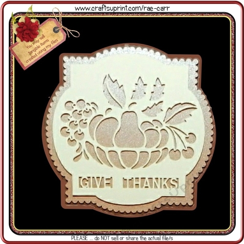 547 Give Thanks Topper - CUP693345_1415 | Craftsuprint