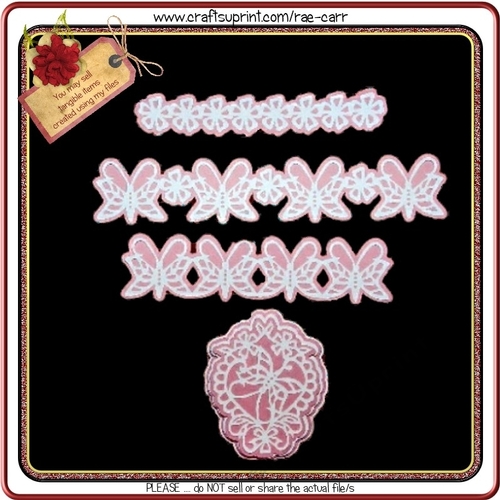 557 Butterfly Borders & Topper - CUP693374_1415 | Craftsuprint