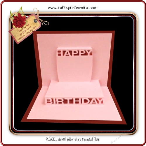 183 Happy Birthday Pop Up Insert - CUP694958_1415 | Craftsuprint