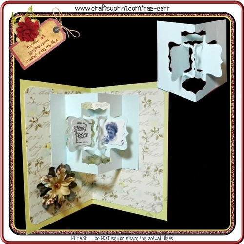 740 Fancy Fold Pop Up Insert Card - CUP695756_1415 | Craftsuprint