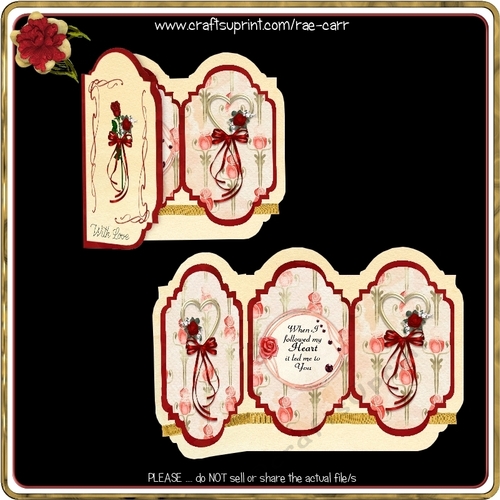 749 Tri Fold Roses Floral HAND and MACHINE Formats - CUP695766_1415 ...