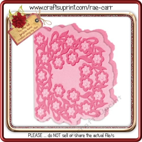 244 Flower Shaped Card & Insert - CUP696342_1415 | Craftsuprint