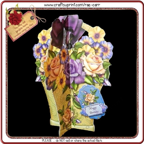 790 Floribunda Shaped Card - CUP710305_1415 | Craftsuprint