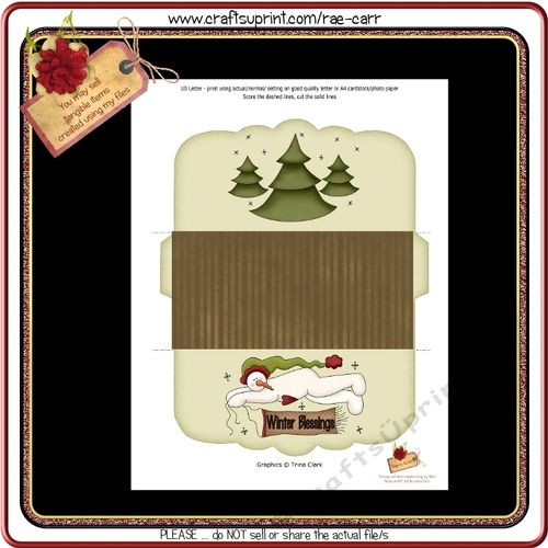 174 Christmas Snowman Money Wallet - CUP757167_1415 | Craftsuprint