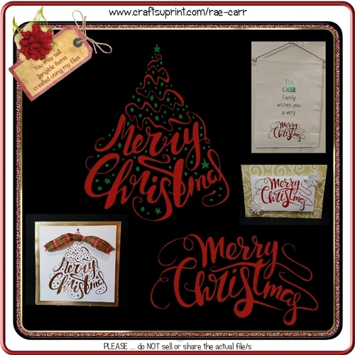 973 Set of 2 Merry Christmas Designs - CUP894753_1415 | Craftsuprint