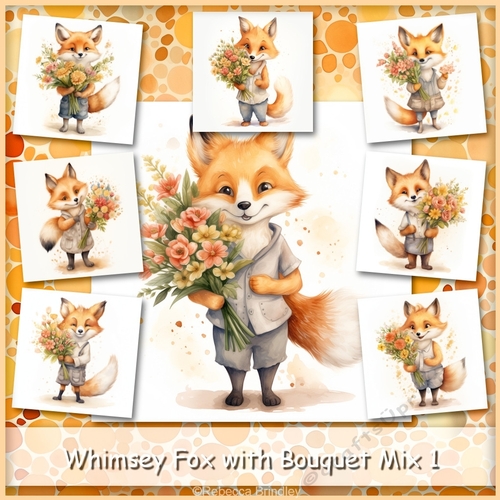 Whimsey Fox with Bouquet Mix 1 - CUP1283102_442 | Craftsuprint