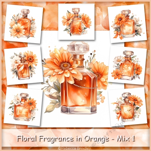 Floral Fragrance in Orange - Mix 1 - CUP1288933_442 | Craftsuprint