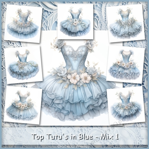 Top Tutus in Blue - Mix 1 - CUP1295526_442 | Craftsuprint