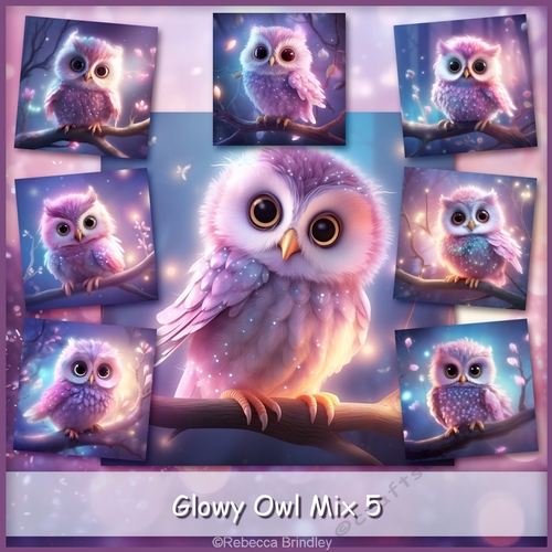 Glowy Owl Mix 5 - CUP1295758_442 | Craftsuprint