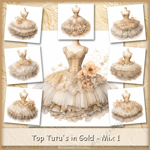 Top Tutus in Gold - Mix 1 - CUP1300087_442 | Craftsuprint