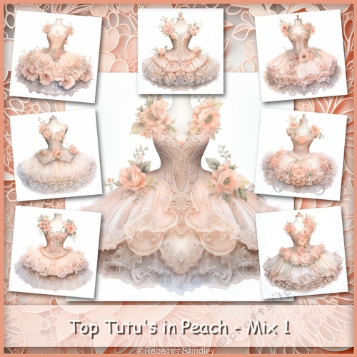 Top Tutus in Peach - Mix 1 - CUP1300088_442 | Craftsuprint
