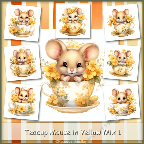 Teacup Mouse in Yellow Mix 1 - CUP1303588_442 | Craftsuprint