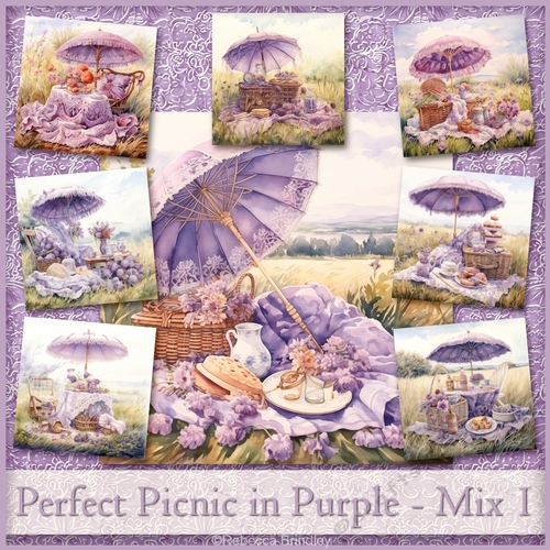 Perfect Picnic in Purple - Mix 1 - CUP1338522_442 | Craftsuprint