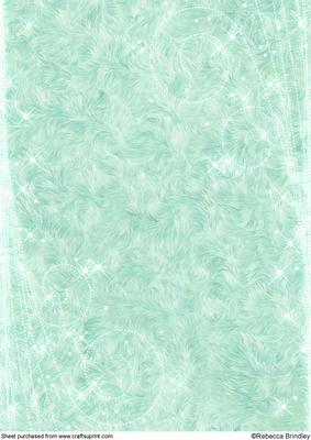 Fluffy Sparkles Backing Paper in Mint - CUP340254_442 | Craftsuprint