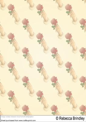 A Single Red Rose Backing Paper 1 - CUP51123_442 | Craftsuprint