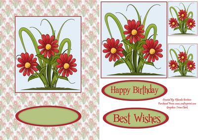 Beautiful Flower Card Front - CUP100707_40 | Craftsuprint