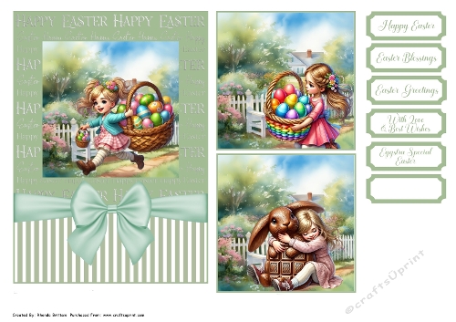 Happy Easter 3 Card 7x5 - CUP1371925_40 | Craftsuprint